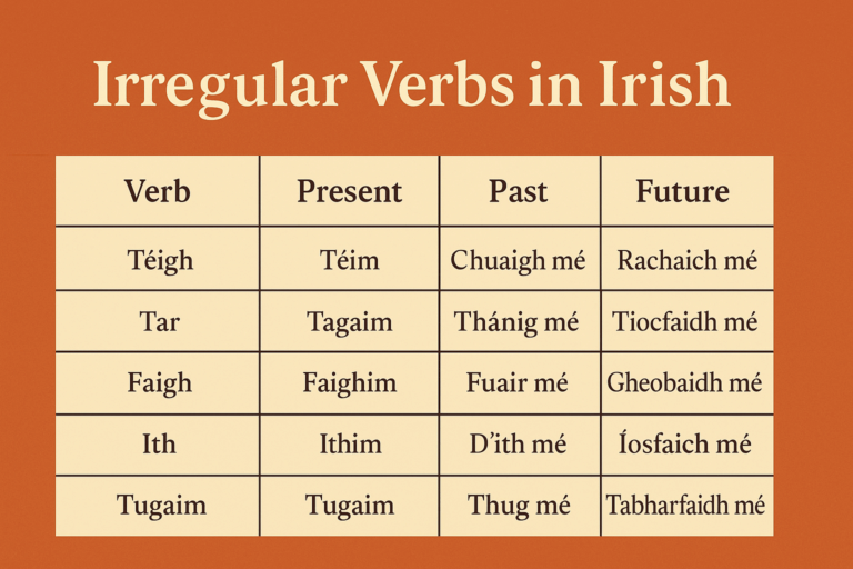 Mastering Irregular Verbs in Irish Made Easy